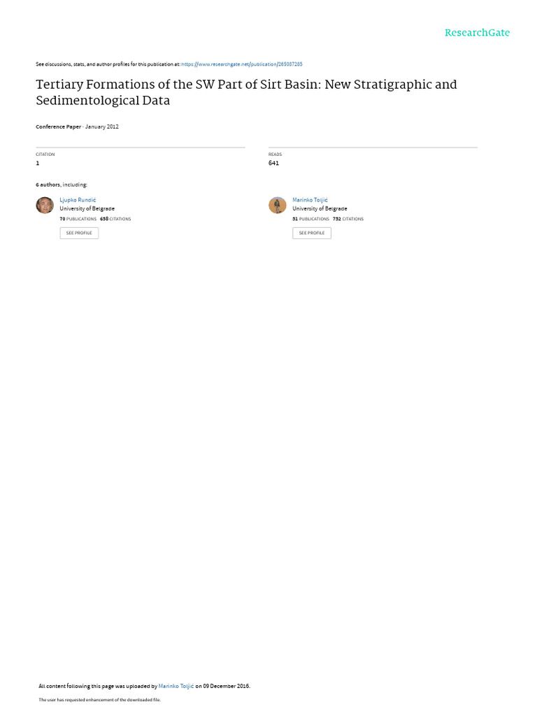 Tertiary Formationsofthe SWPartof Sirt Basin | PDF | Clastic Rock ...