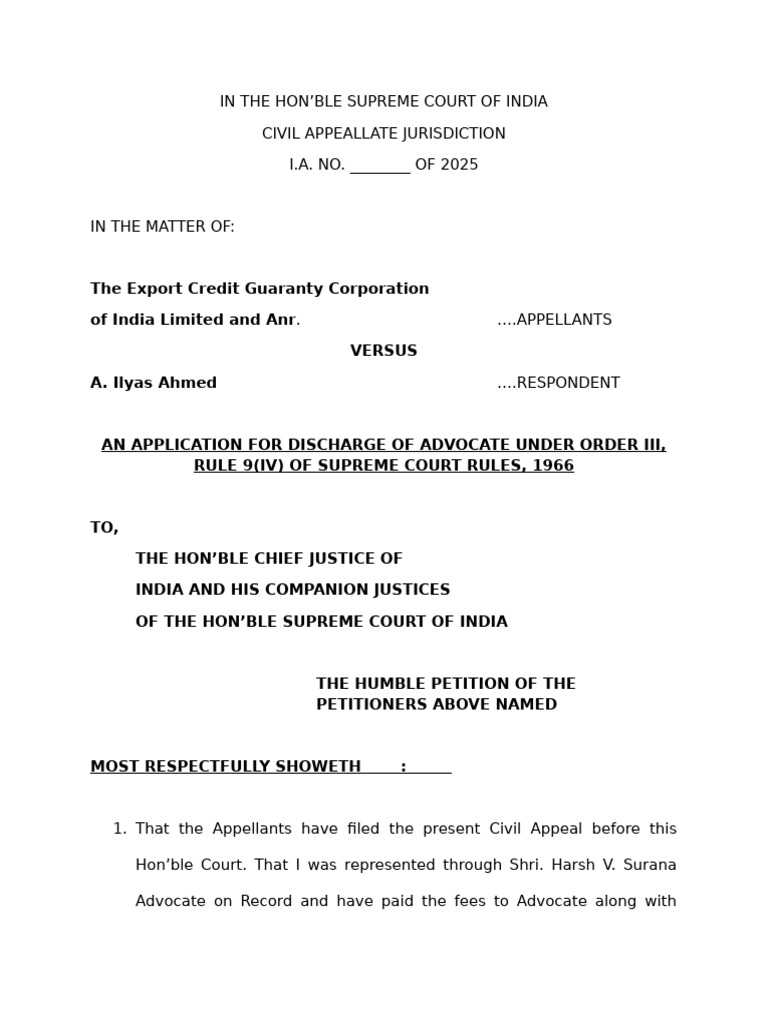 Application to Change Advocate | PDF