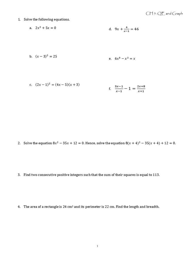 Ch5 QE Graph Final Review | PDF