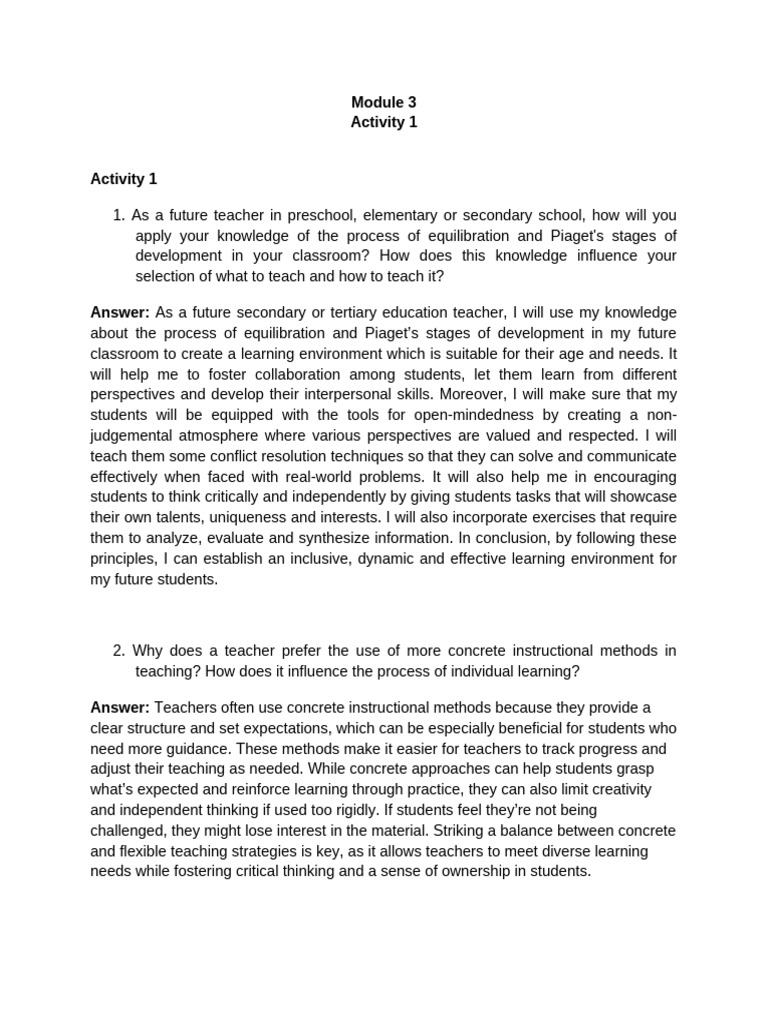 Teacher's Strategies | PDF