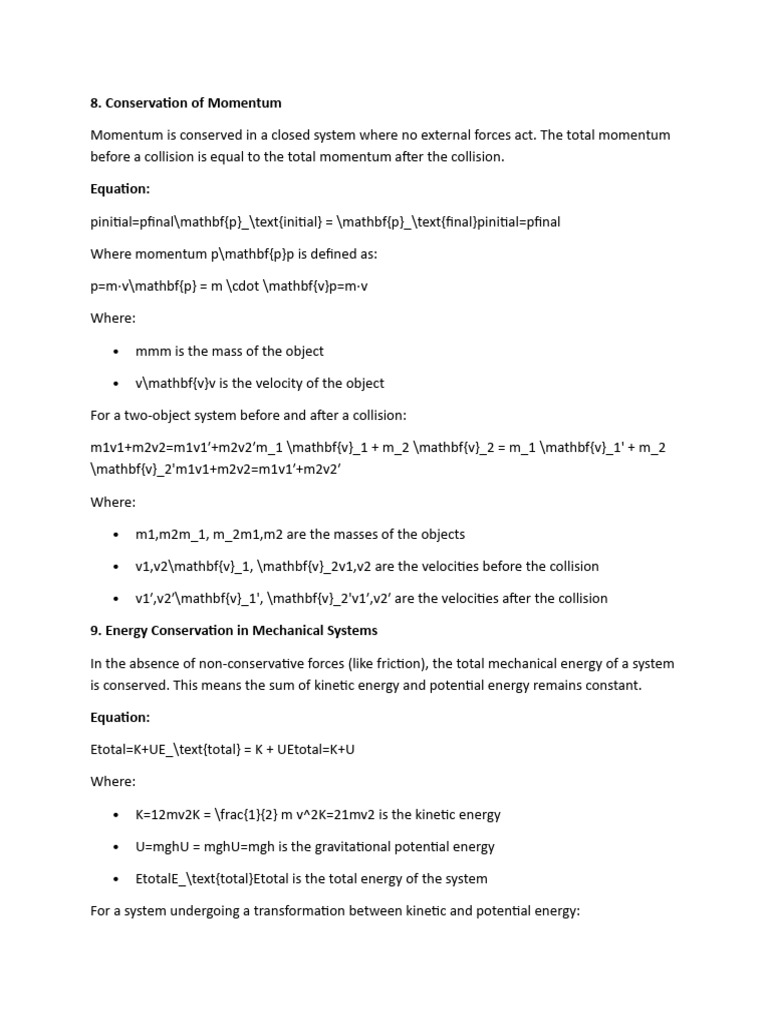 Conservation of Momentum | PDF | Gases | Force