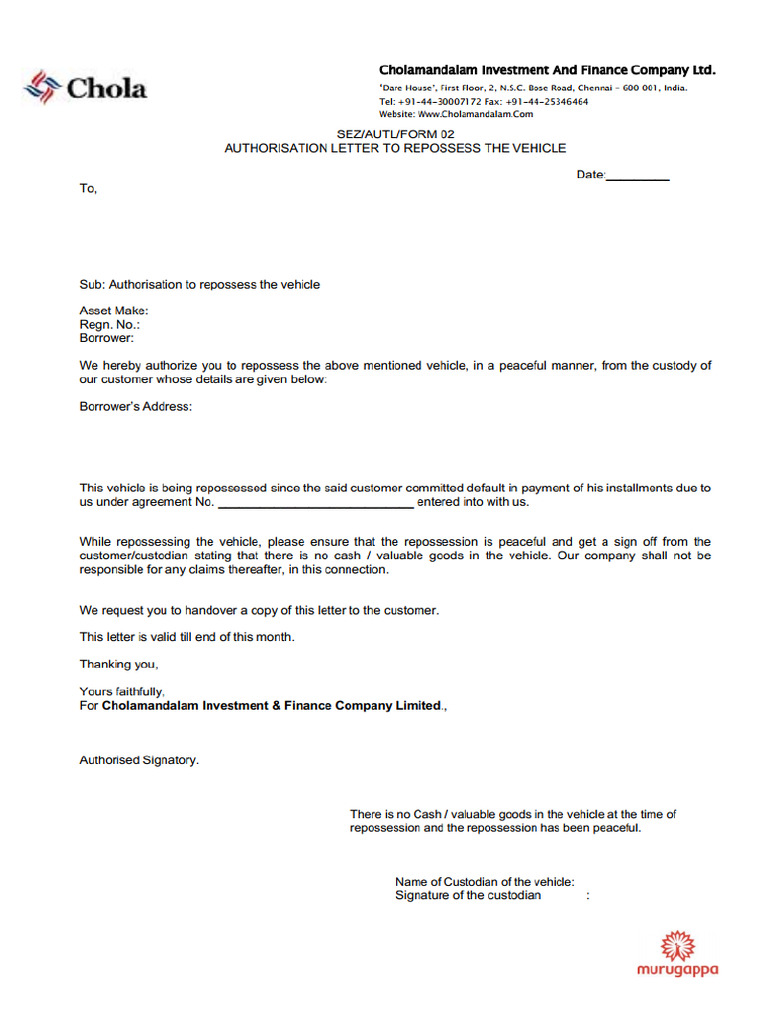 Chola Repo Kit | PDF