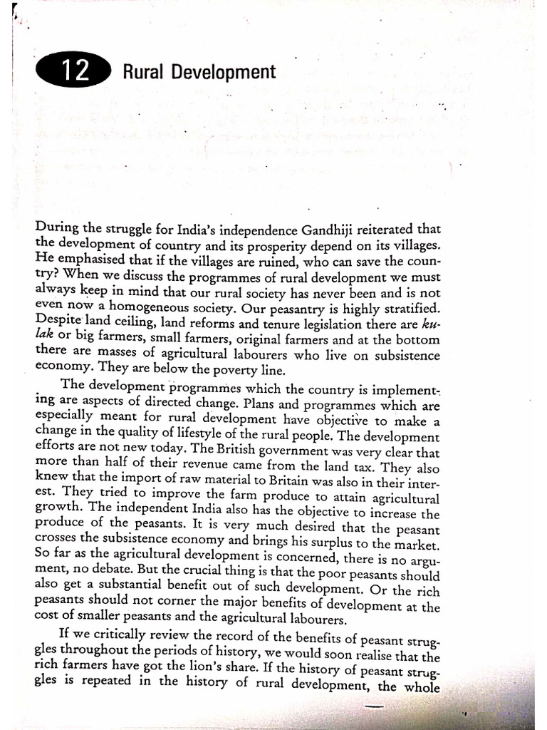 Rural Development | PDF