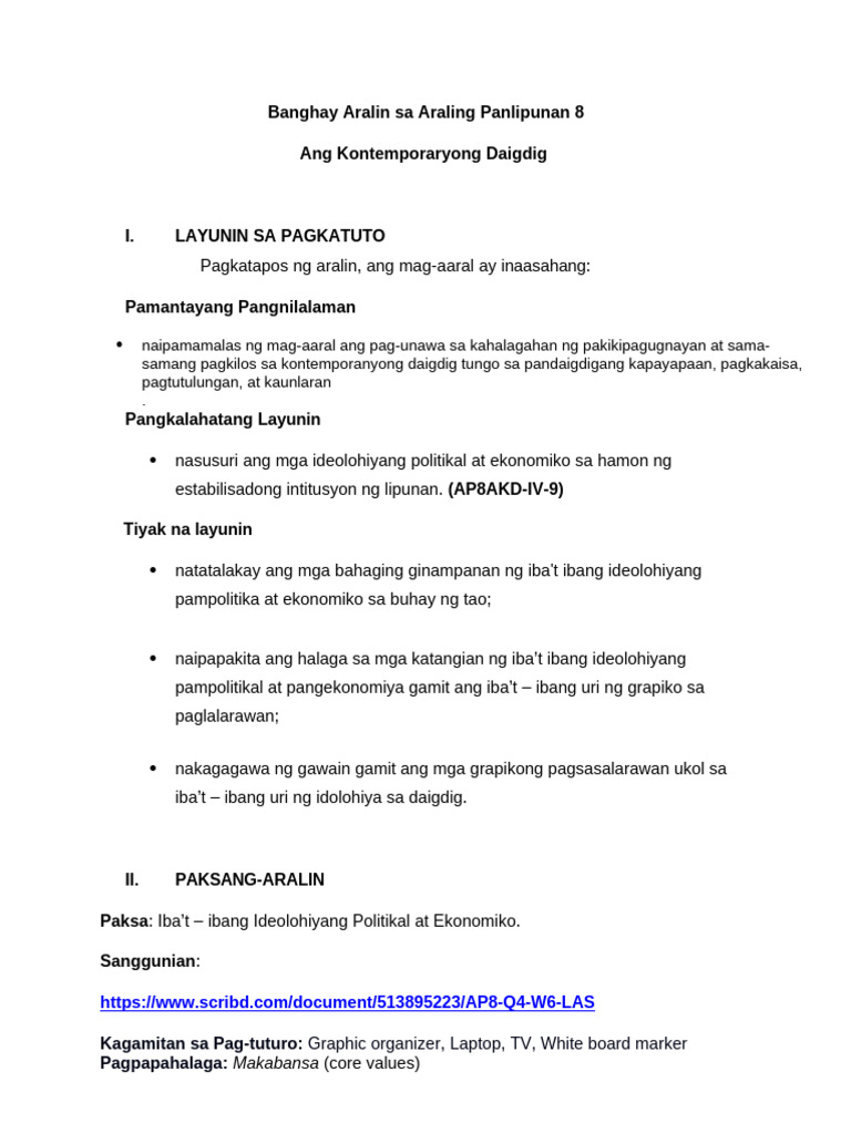 Traditional Lesson Plan | PDF