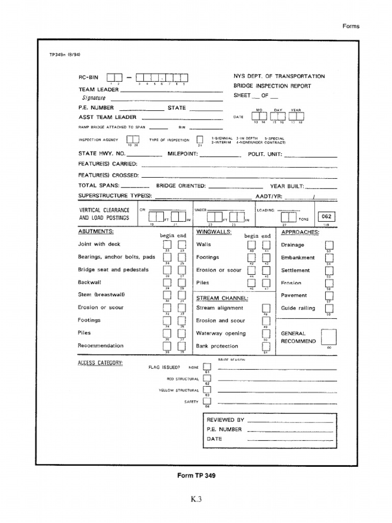 Bim Blank Inspection Forms | PDF