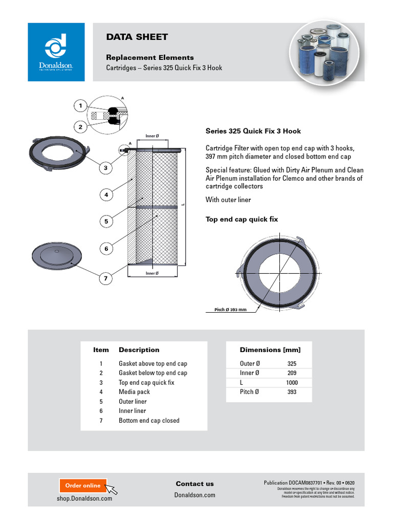 RE C Series 325 QF3 DAP CAP Liner D ND DOCAM0837701 | PDF
