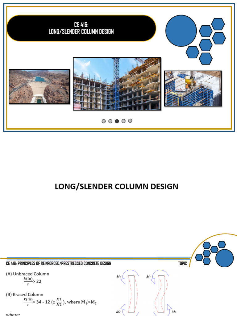 Week 9 2 Long Slender Column Design | PDF