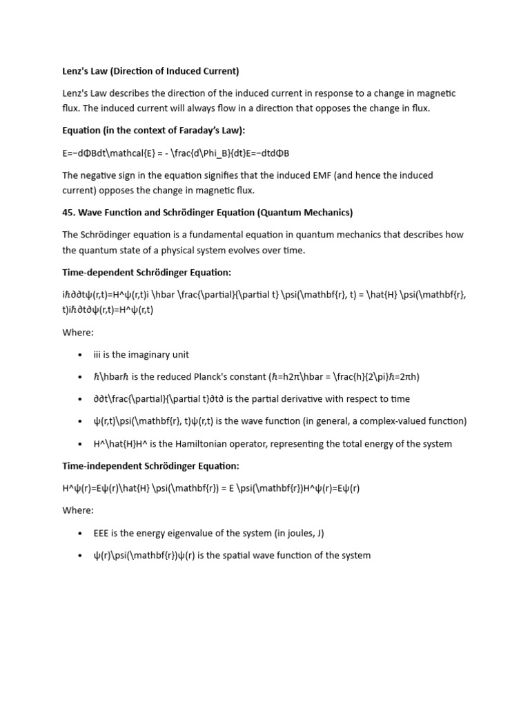 Lenz's Law Direction of Induced Current | PDF