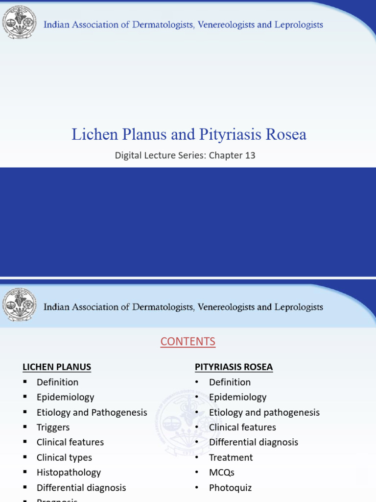 Lichen Planus & Pityriasis Rosea | PDF | Cytotoxic T Cell | Medical ...