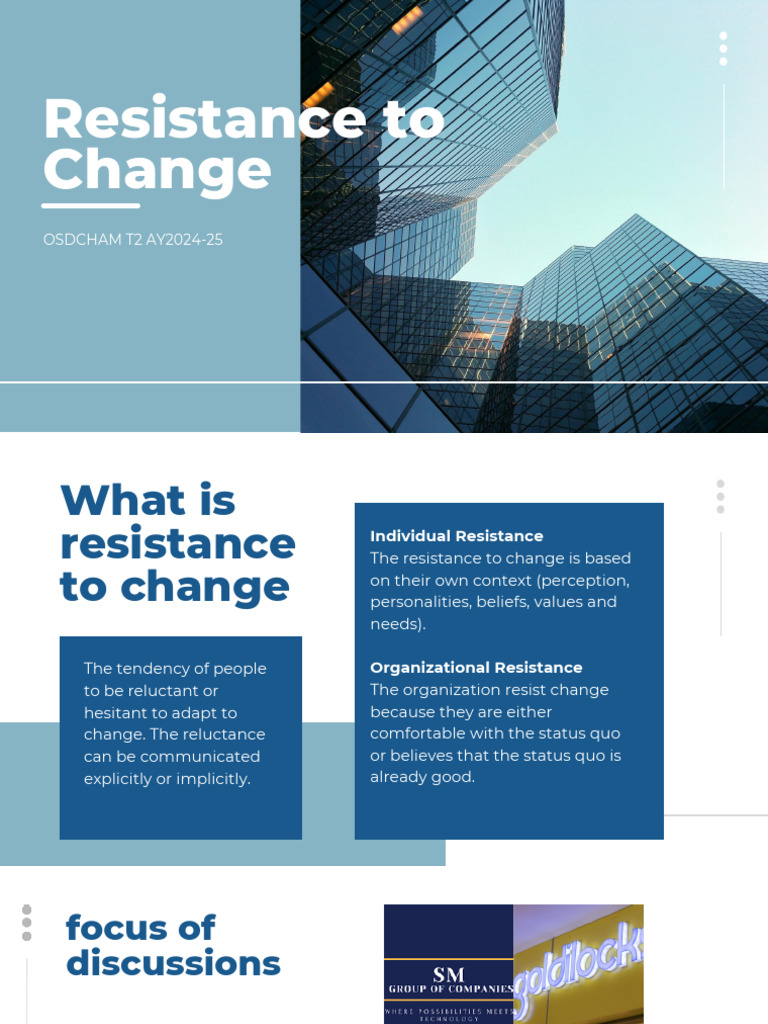 Resistance To Change, Managing Change, Change Models | PDF | Change ...