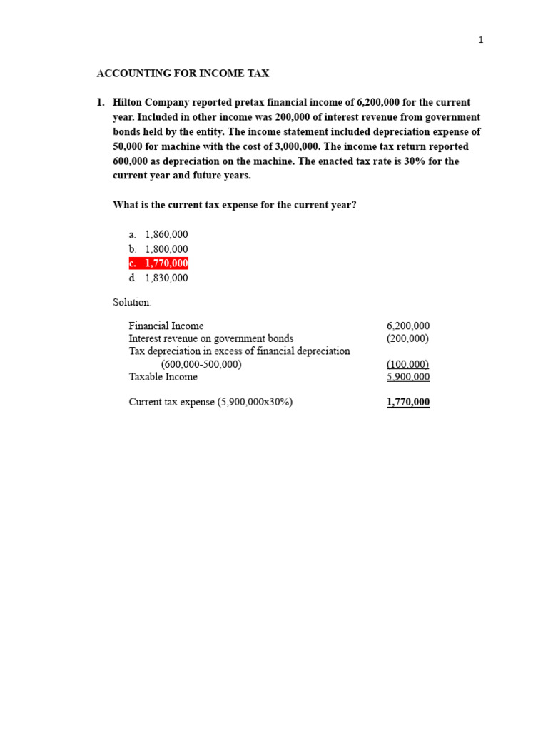 Week 16 lecture Accounting for Income Tax (1) | PDF | Expense | Taxes