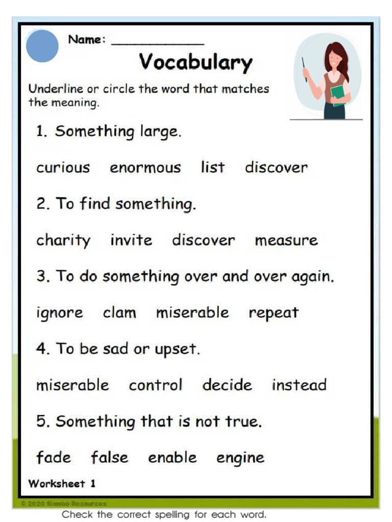 Vocabulary Challenges | PDF