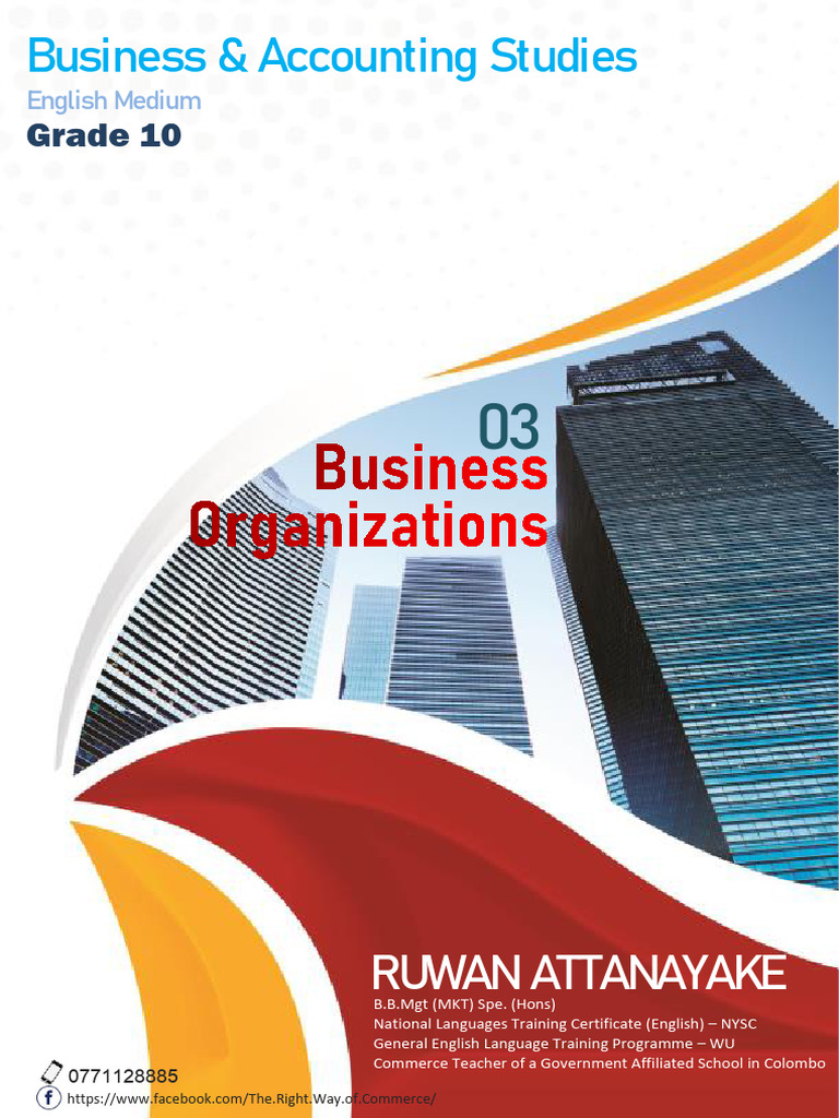 Grade 10 Business Organization Guide | PDF | Sole Proprietorship ...
