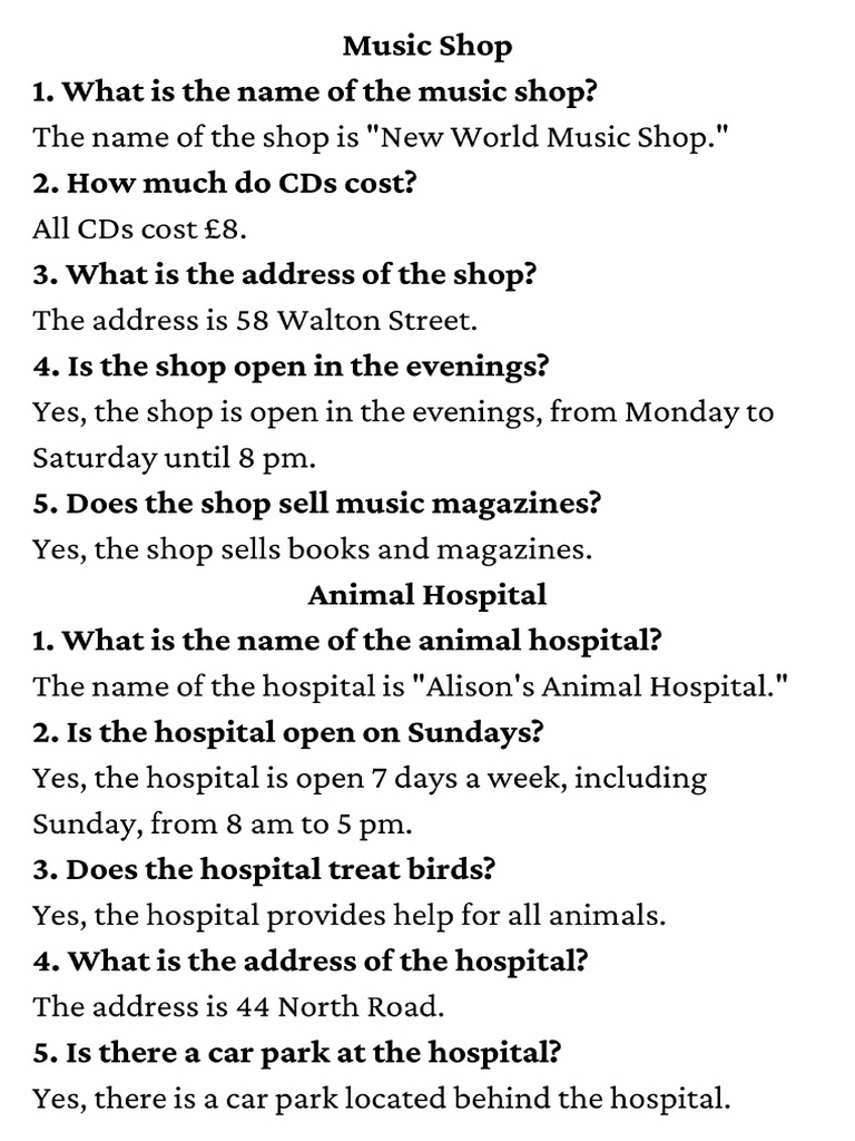 Ket Speaking Cards Test | PDF