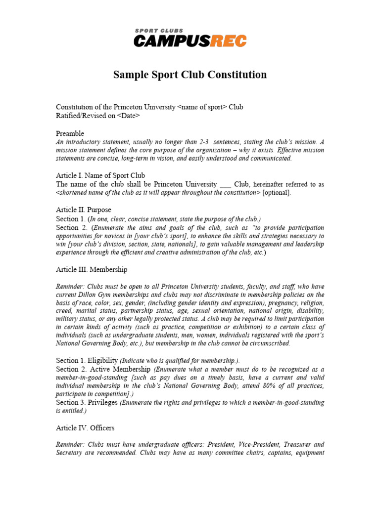 Sample Constitution | PDF | Ratification | Constitution