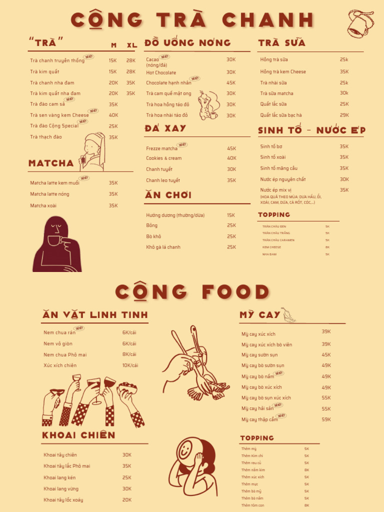 C NG Trà Chanh Menu | PDF