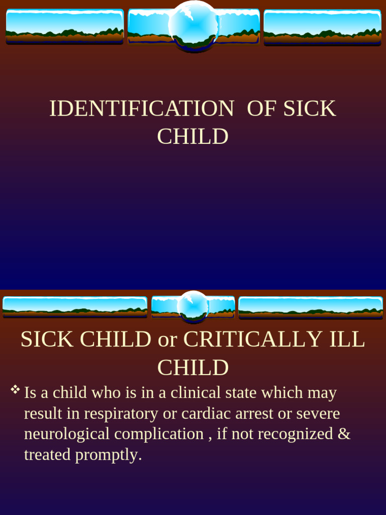 Identification of Sick Child | PDF | Shock (Circulatory) | Physiology