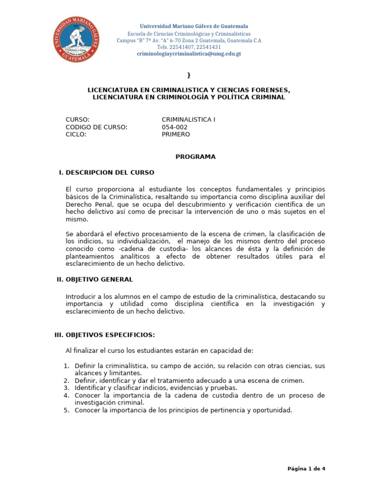 Criminalística I ECCC | PDF | Ciencia forense | Criminología