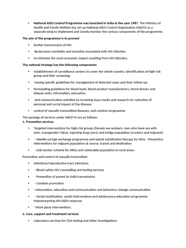 National AIDS Control Programme | PDF | Hiv/Aids | Hiv
