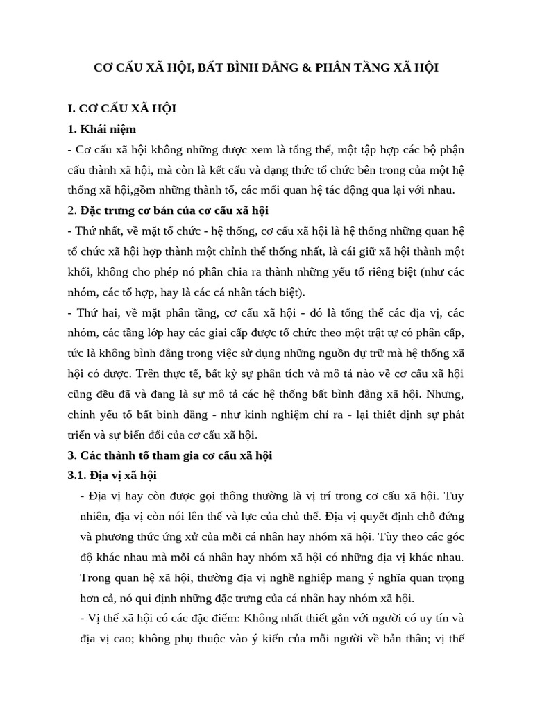 cơ cấu xh | PDF