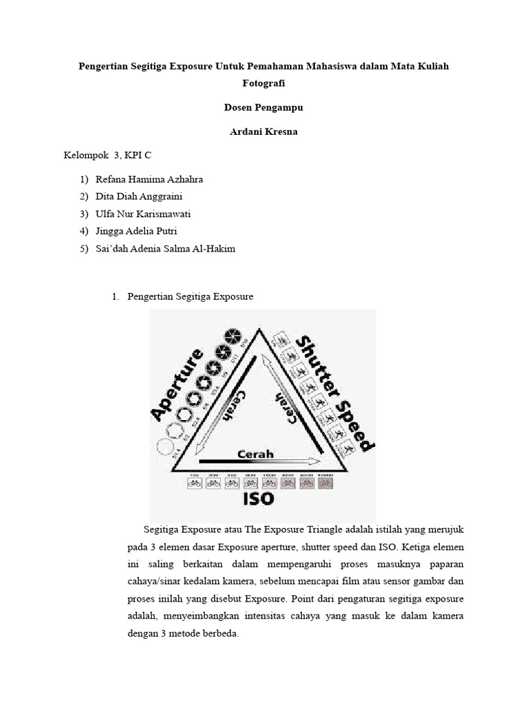 Segitiga Exposure Kel. 3 | PDF