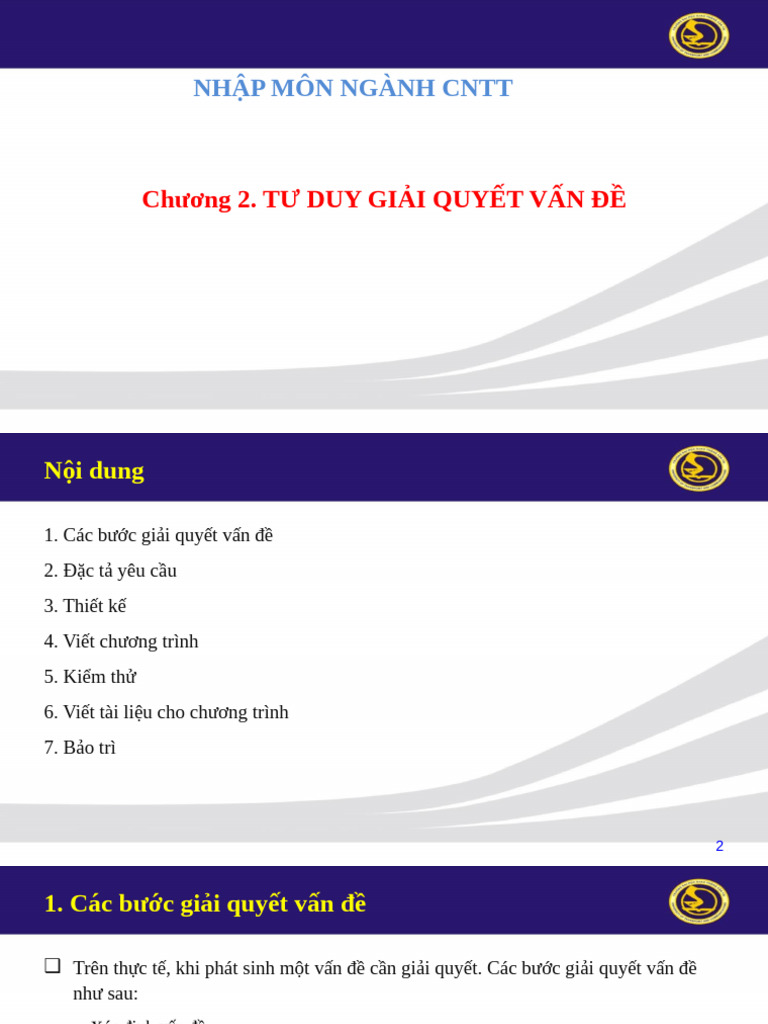 Chương 2. Tu Duy Giai Quyet Van De | PDF
