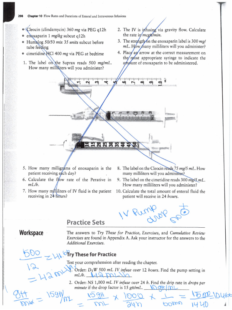 Week 4 IV Flow Rates Ws (1) Worksheet 3 | PDF
