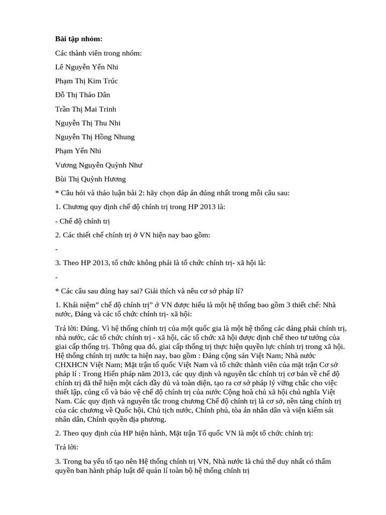 bai tap nhom 2 | PDF