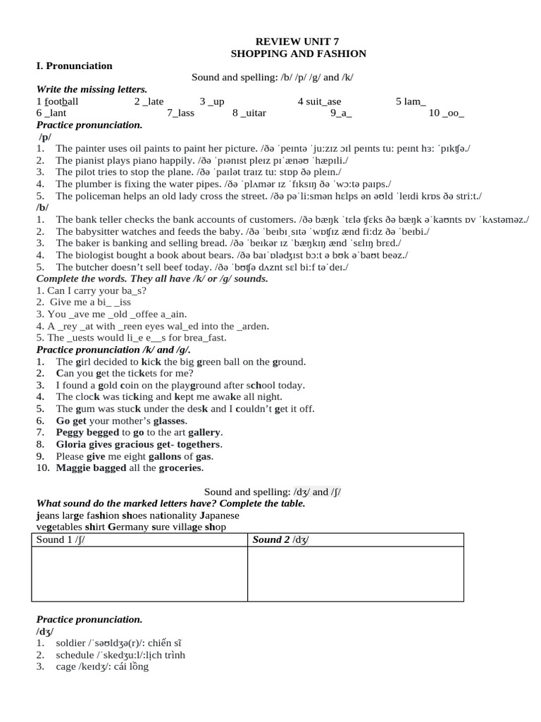 Empower A1-Review Unit 7+unit 8 | PDF | Fashion | Clothing