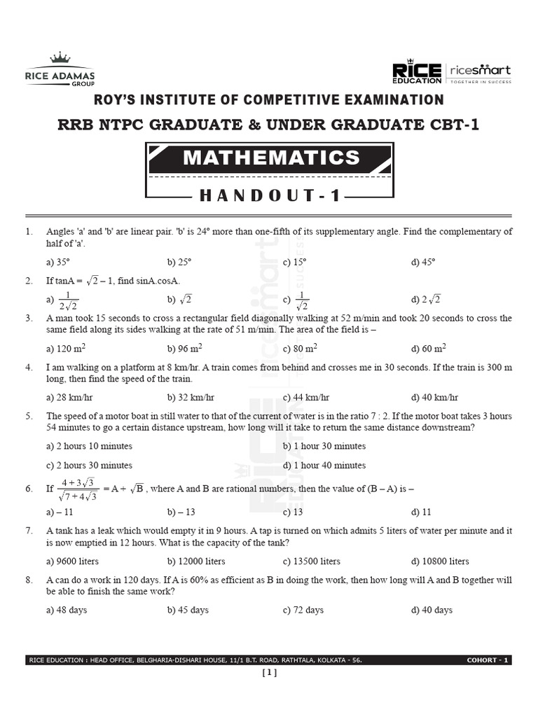 NTPC 1st Handout Consolidated (All Subjects) C1, C2 & C3 | PDF | Argument
