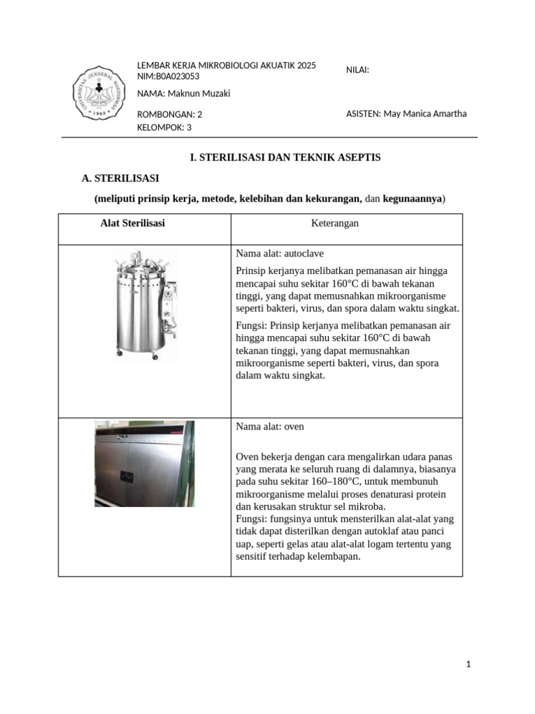MaknunMUZAQI - B0A023053 - Worksheet Acara 1 (1) (AutoRecovered) | PDF