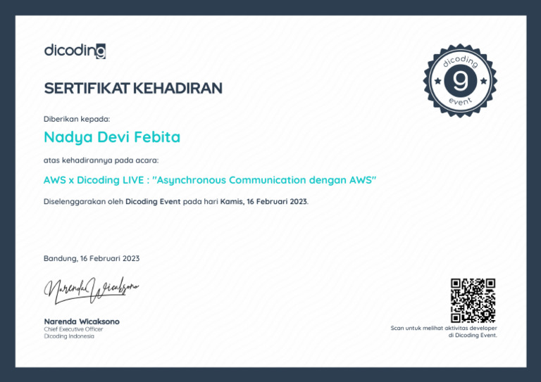 aws-x-dicoding-live-asynchronous-communication-dengan-aws-certificate | PDF