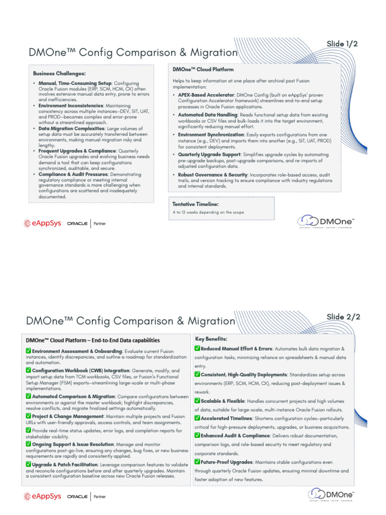 eAppSys Config Comparision & Migration IP & Services | PDF | Enterprise Resource Planning ...