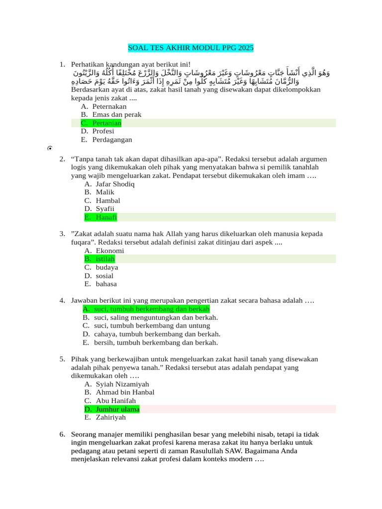 Soal Tes Akhir Modul | PDF