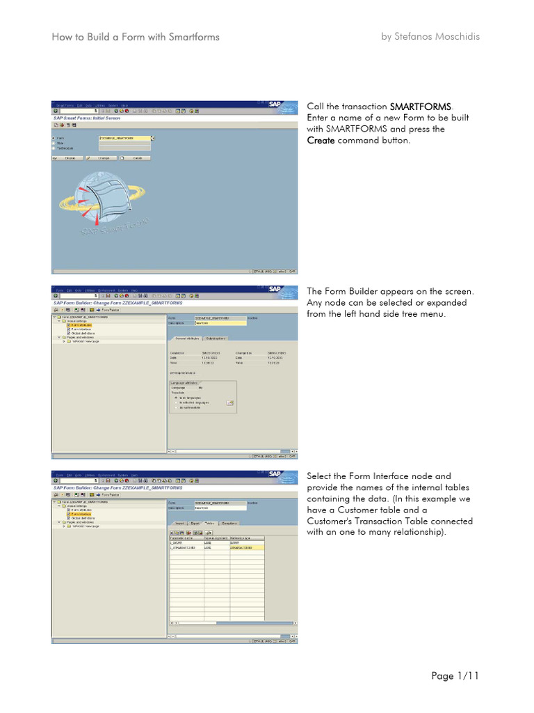 How To Build A Form With Smartforms | PDF | Parameter (Computer Programming) | Button (Computing)