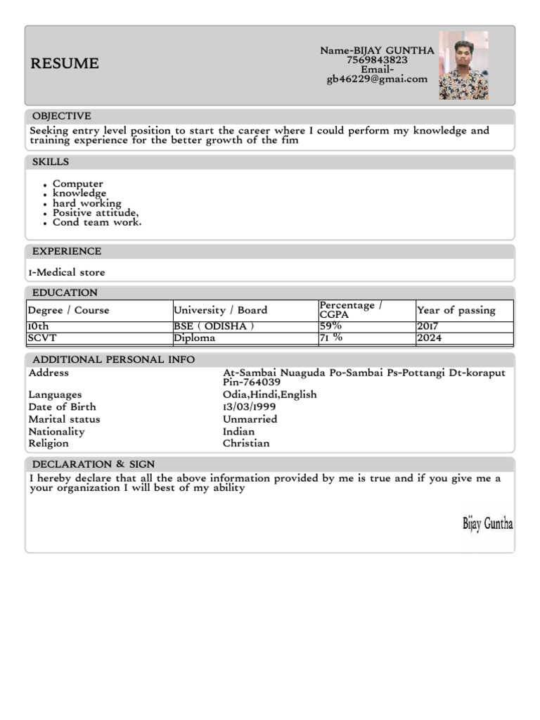 Bijay Resume | PDF