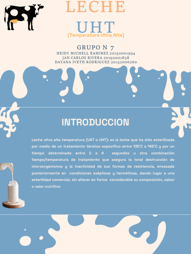 Leche Uht - Presentacion PP | PDF | Análisis de Riesgo y Puntos ...