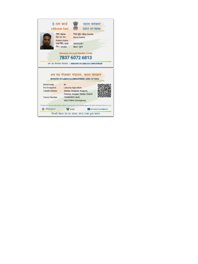 E Shram Card | PDF