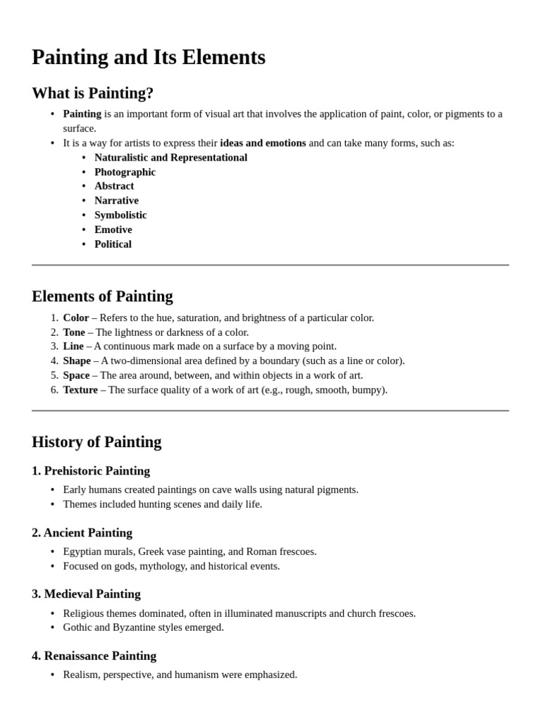 Lesson 5 Art Appreciationcv | PDF | Paintings | The Arts