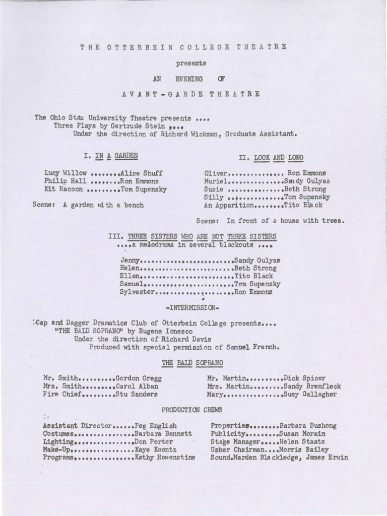 Program - The Bald Soprano | PDF