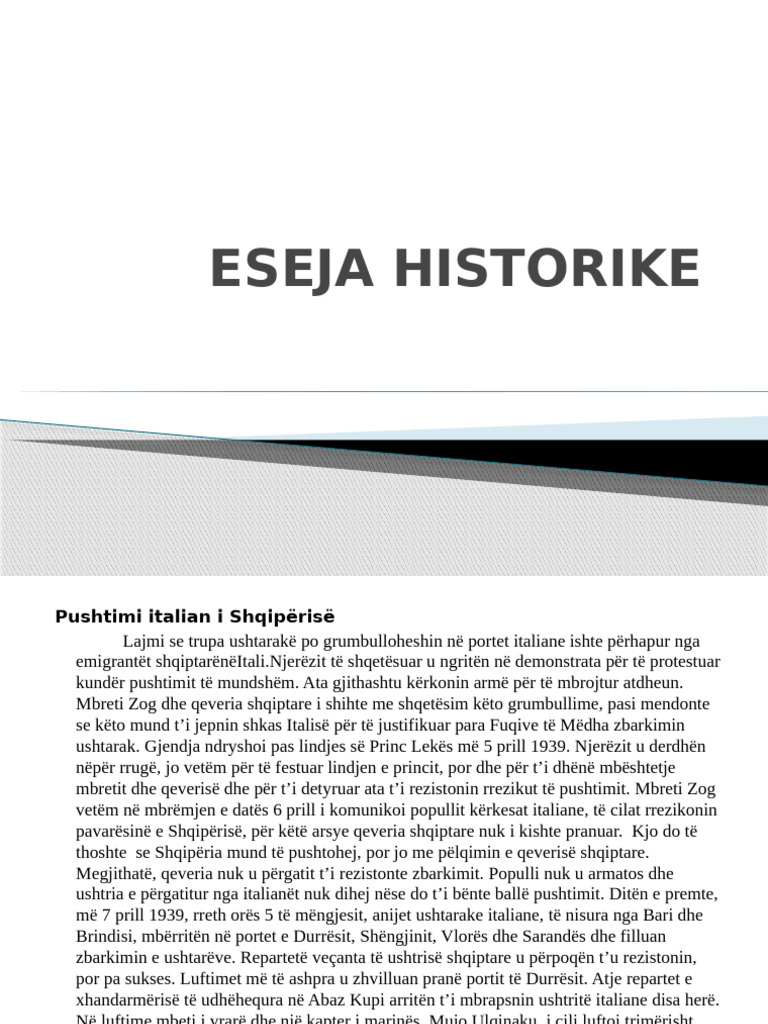 Eseja Historike | PDF
