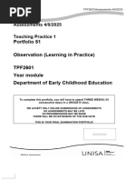 Teaching Practice Placement Guide 2024 | PDF | Teachers | Mentorship