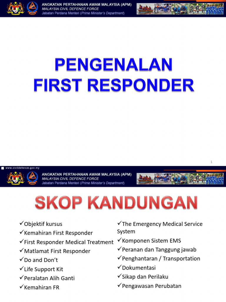 Pengenalan First Responder | PDF