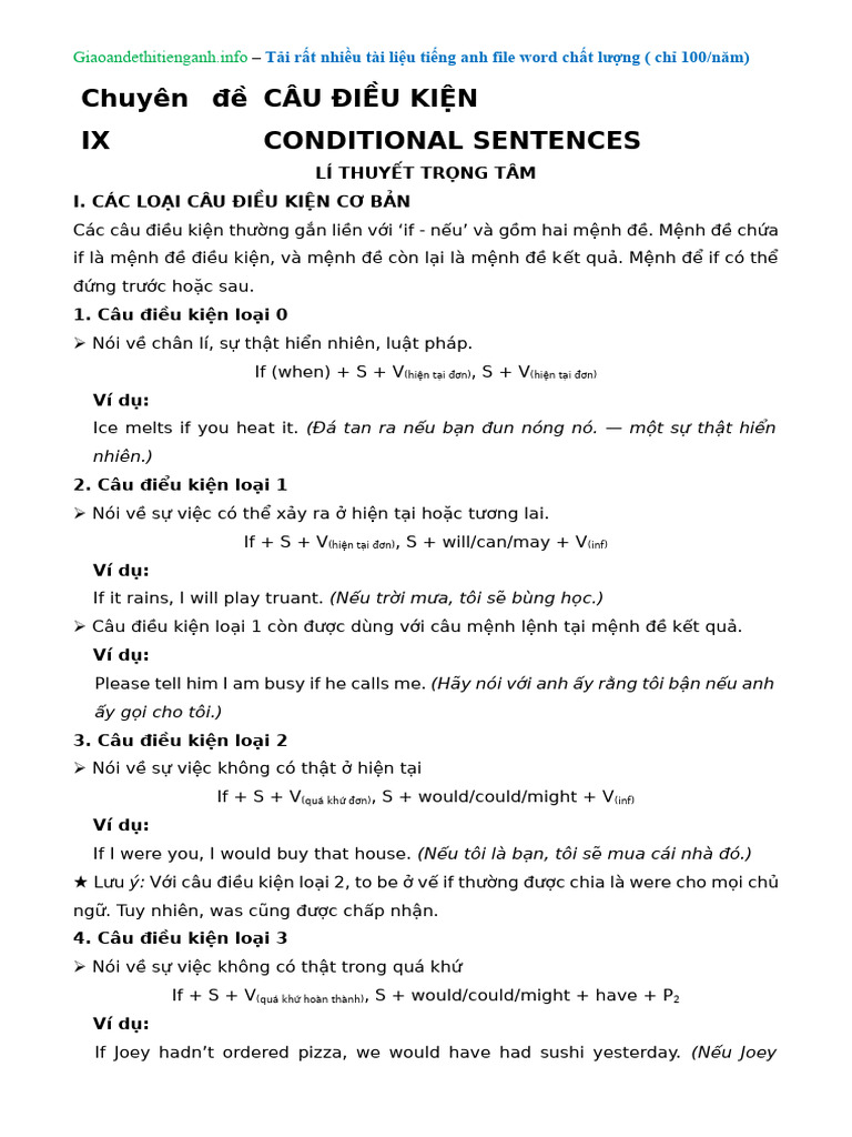 Tong on Tieng Anh Lop 9 Cuc Hay 5 Chuyen de Ix x Topic 5 | PDF