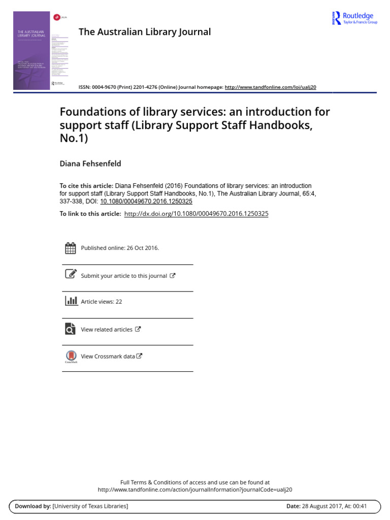 Library Services Foundations for Staff | PDF | Libraries | Books