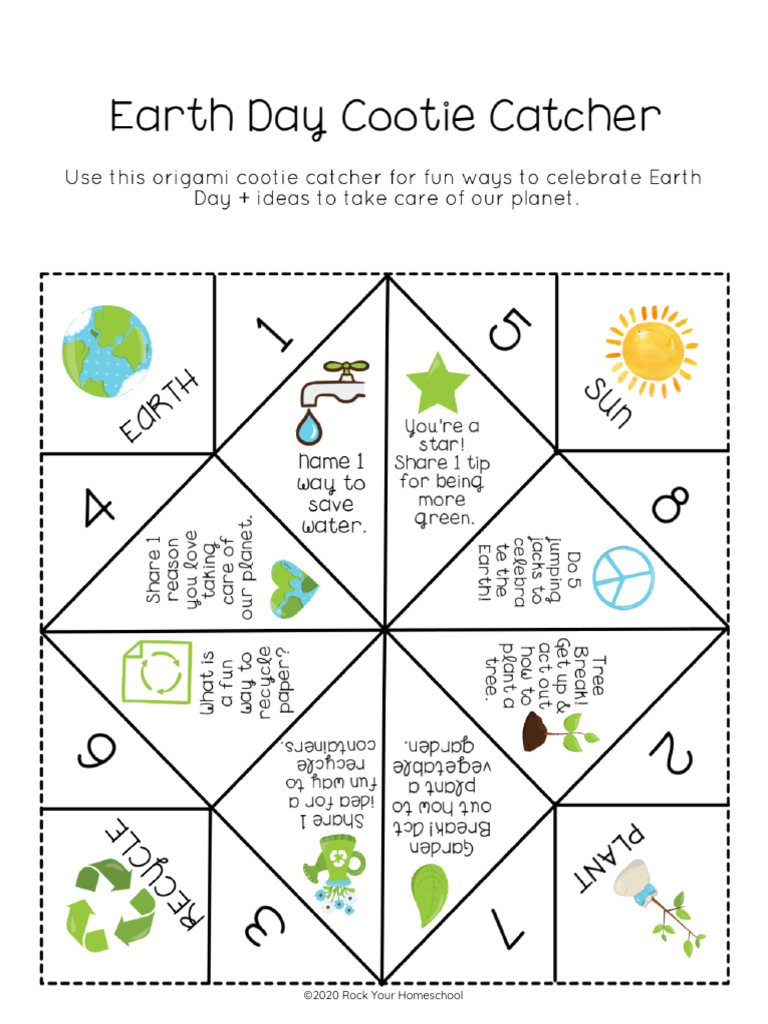 Earth Day Cootie Catcher | PDF