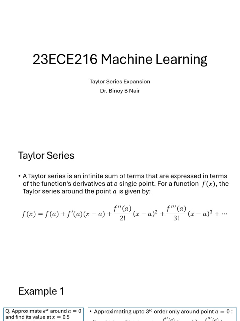Taylor Series Expansion Techniques | PDF | Gradient | Matrix (Mathematics)