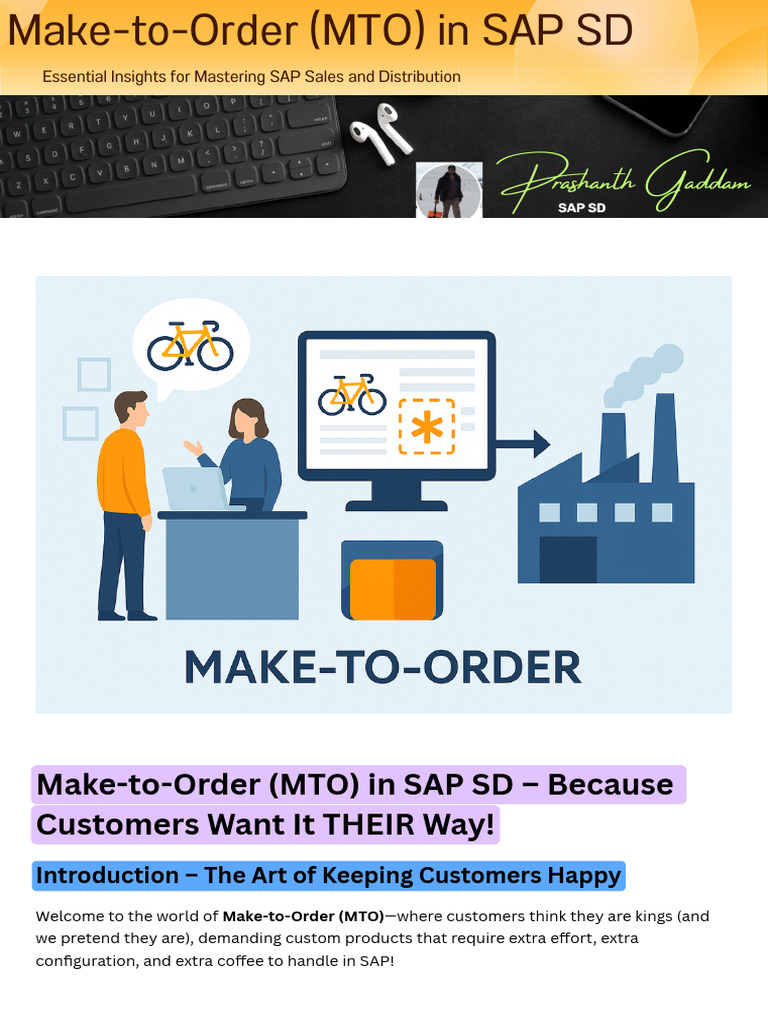 Mastering Make-to-Order in SAP SD | PDF