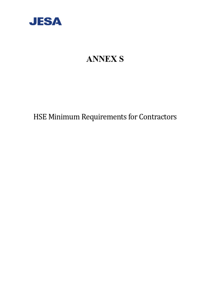 HSE Minimum Requirements for Contractors | PDF | Safety | Risk