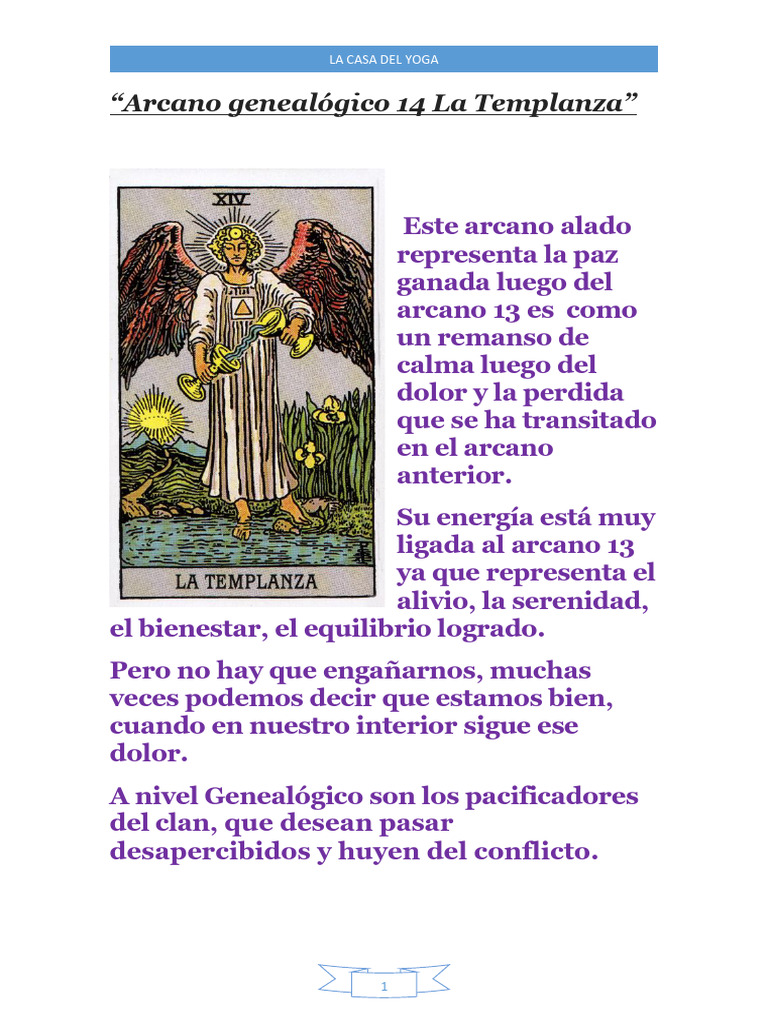 Arcano Genealógico 14 La Templanza.docx · versión 1 | PDF | Las ...